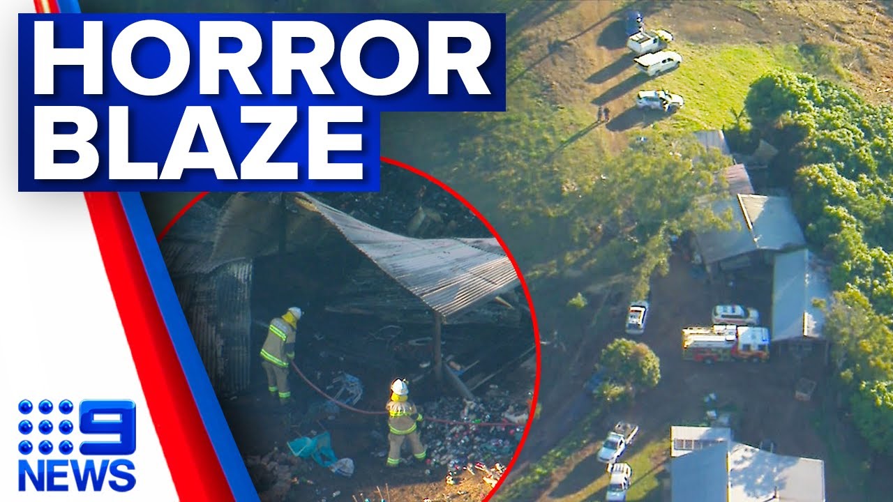 Fatal fire erupts inside caravan in Brisbane’s west | 9 News Australia ...