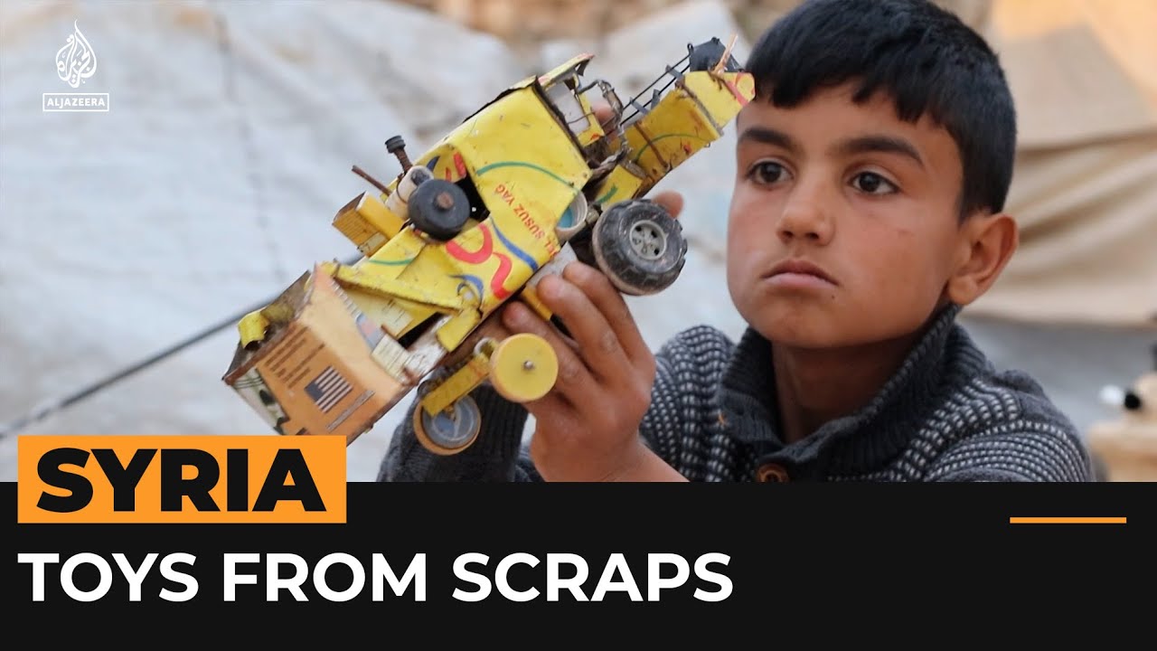 Displaced Syrian boy creates stunning homemade toys from scraps | Al ...