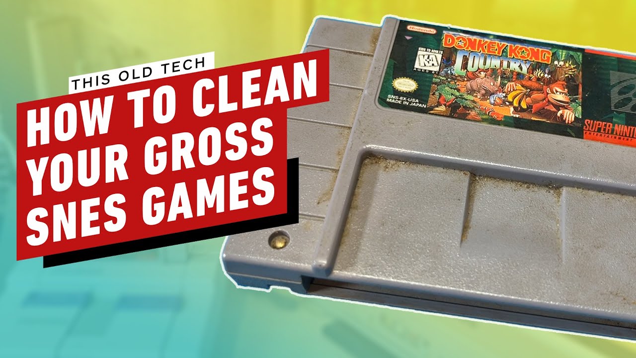 How To Clean Your Disgusting Super Nintendo Games | This Old Tech - The ...