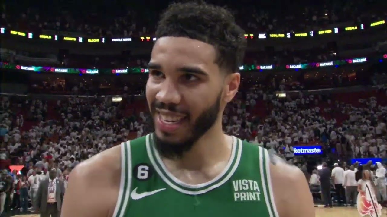 Jayson Tatum is at a loss for words after Celtics’ stunning win in Game 6 vs. Heat | NBA on ESPN ...