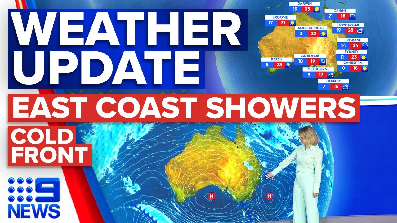 Showers on parts of east coast, Cool temperatures in WA | Weather | 9 ...