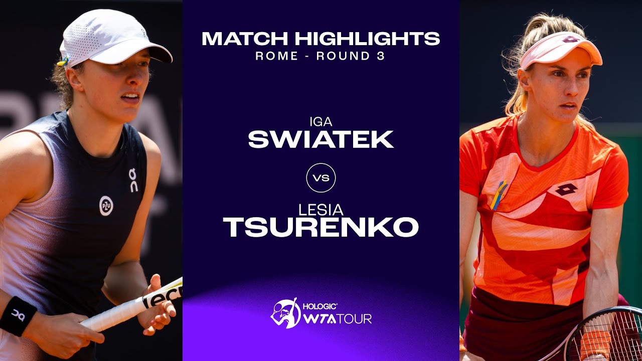 Iga Swiatek vs. Lesia Tsurenko | 2023 Rome Round 3 | WTA Match Highlights - The Global Herald