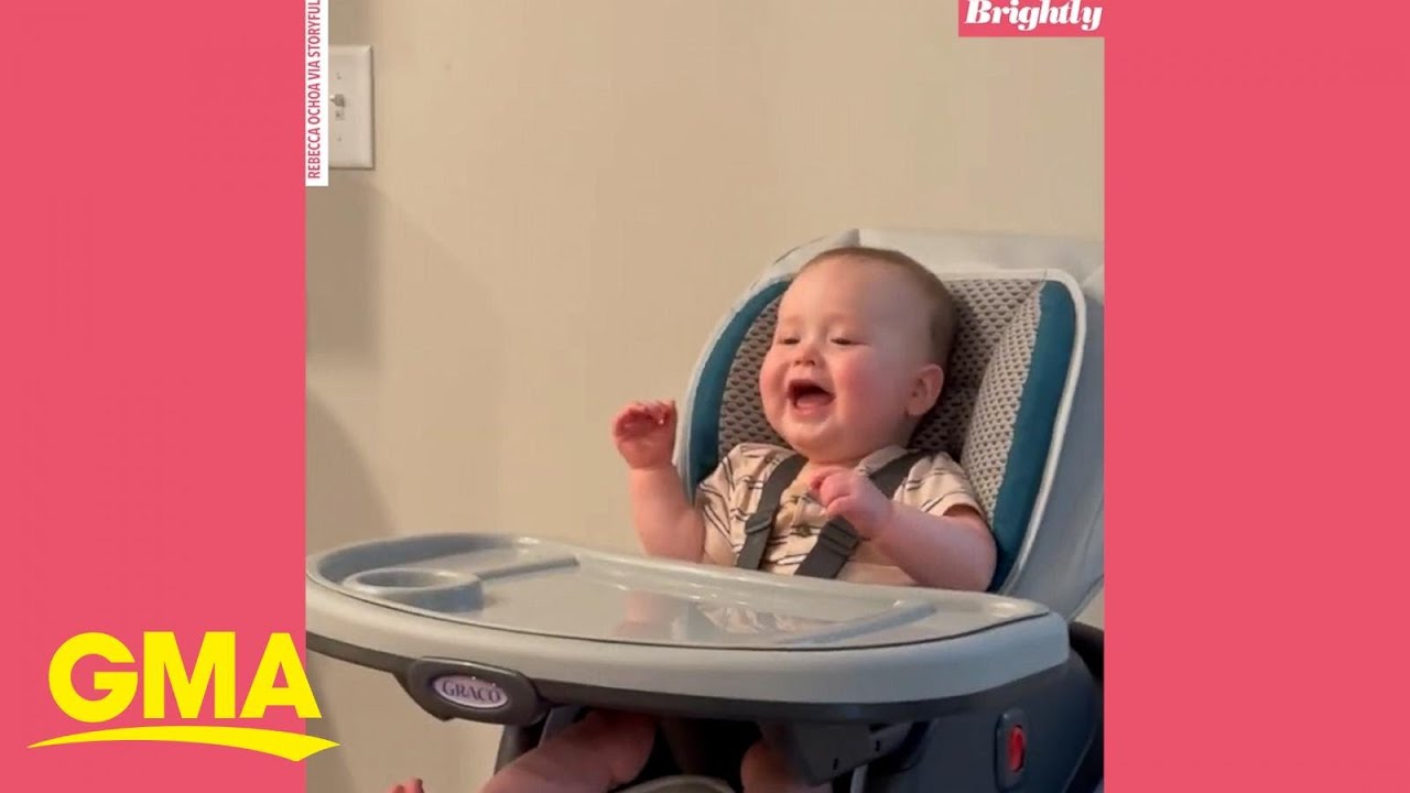Baby's scream turns into giggles as he plays with dad l GMA - The ...