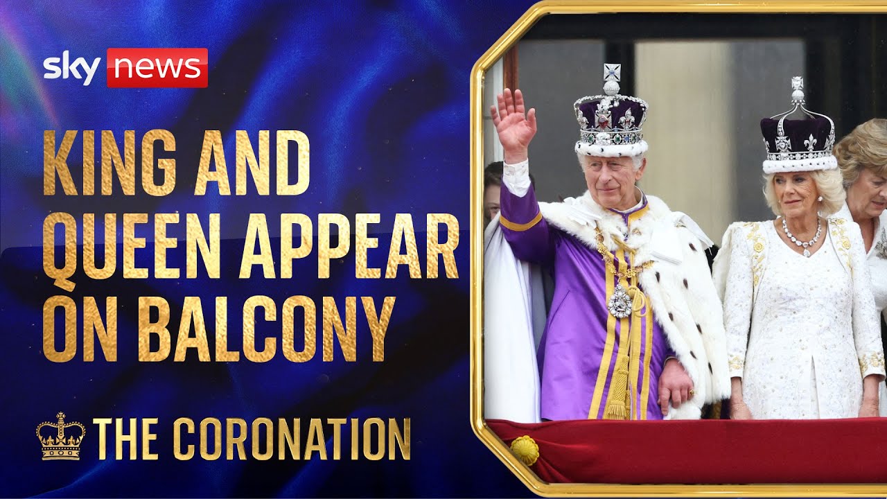 King's Coronation: Royal couple appear on balcony at Buckingham Palace ...