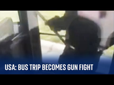US: Dramatic video shows shootout on a moving bus between driver and ...