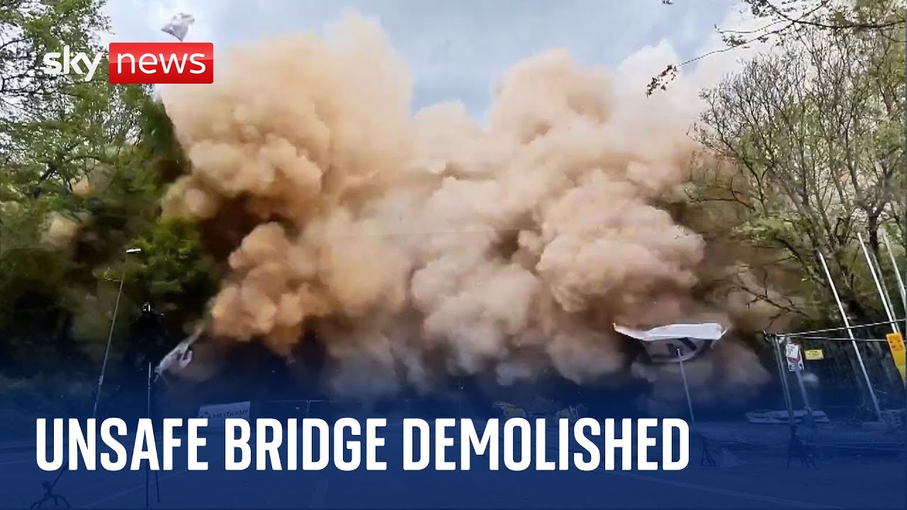 Germany: Huge explosion as unsafe bridge demolished - The Global Herald