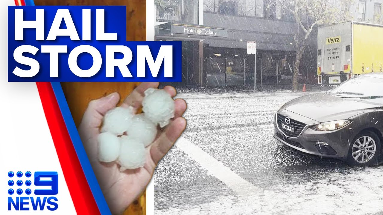 Severe thunderstorms dump huge hailstones on NSW coast | 9 News ...