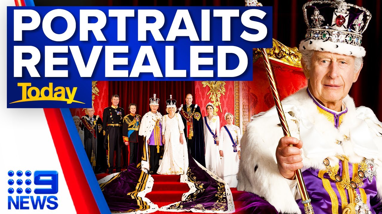 Official coronation portraits of King Charles III, Queen Camilla and ...