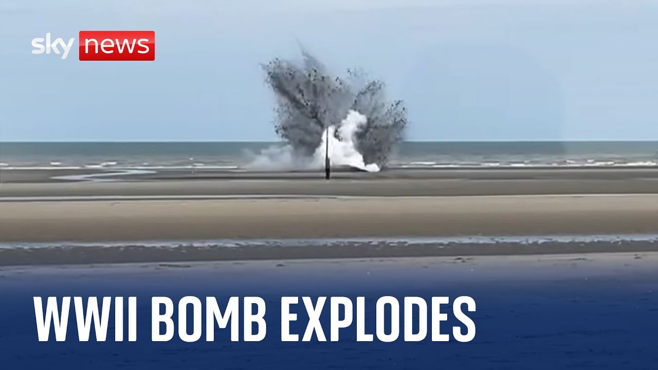 British WWII bomb detonated after being found on beach in Belgium - The ...