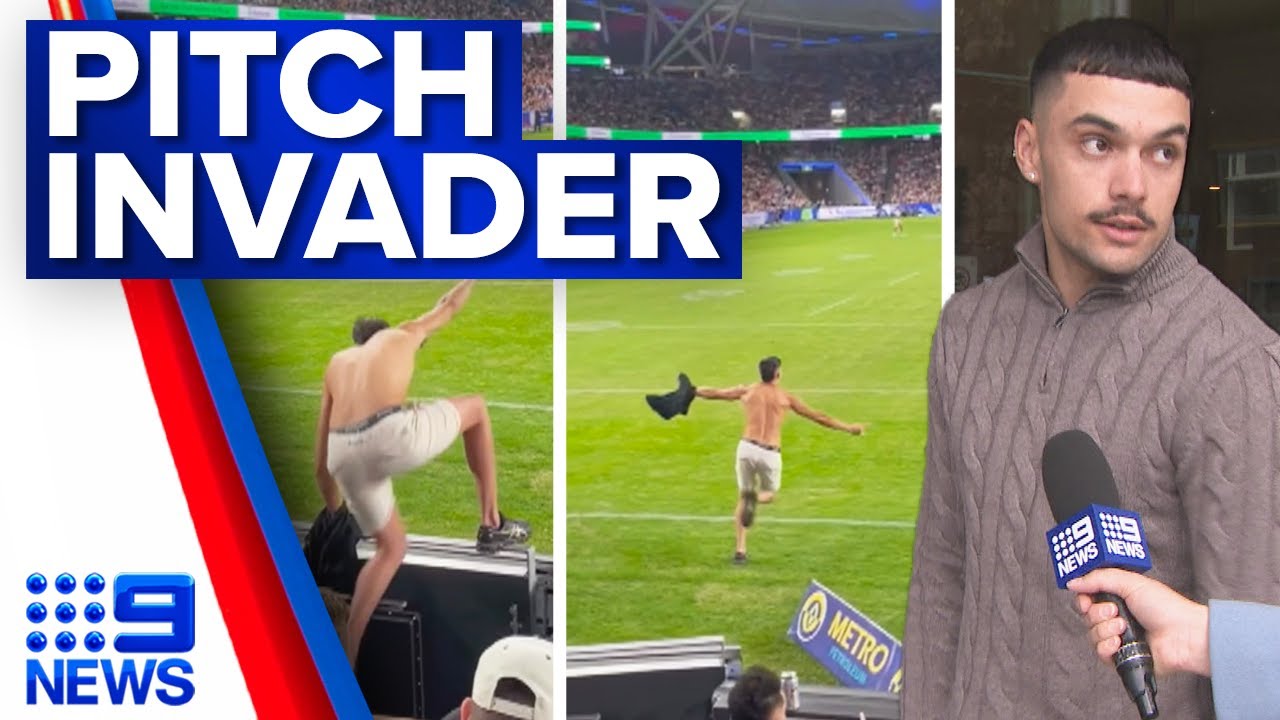 NRL pitch invader speaks after learning fate in court | 9 News ...
