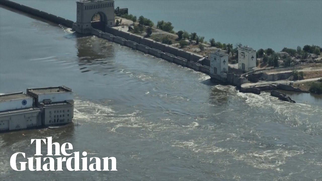 New drone footage shows extent of damage to Ukraine dam - The Global Herald