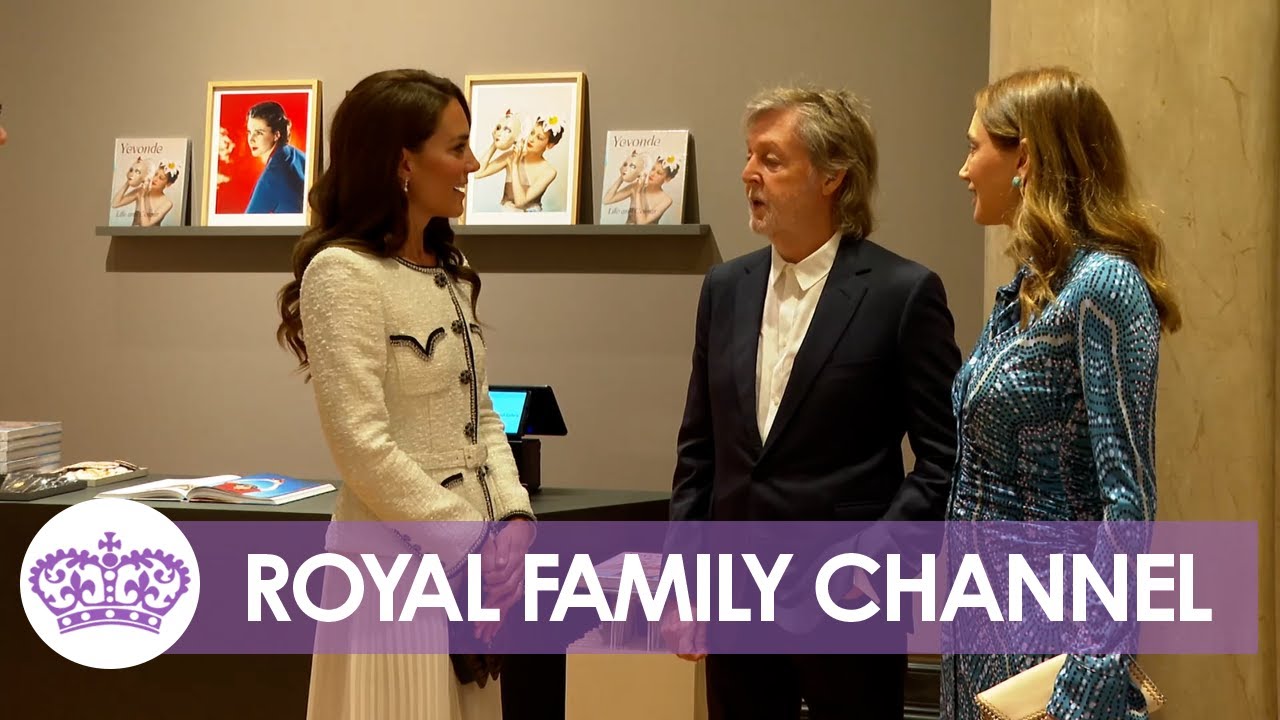 Princess Kate Meets Paul McCartney At Re-Opening of National Portrait ...
