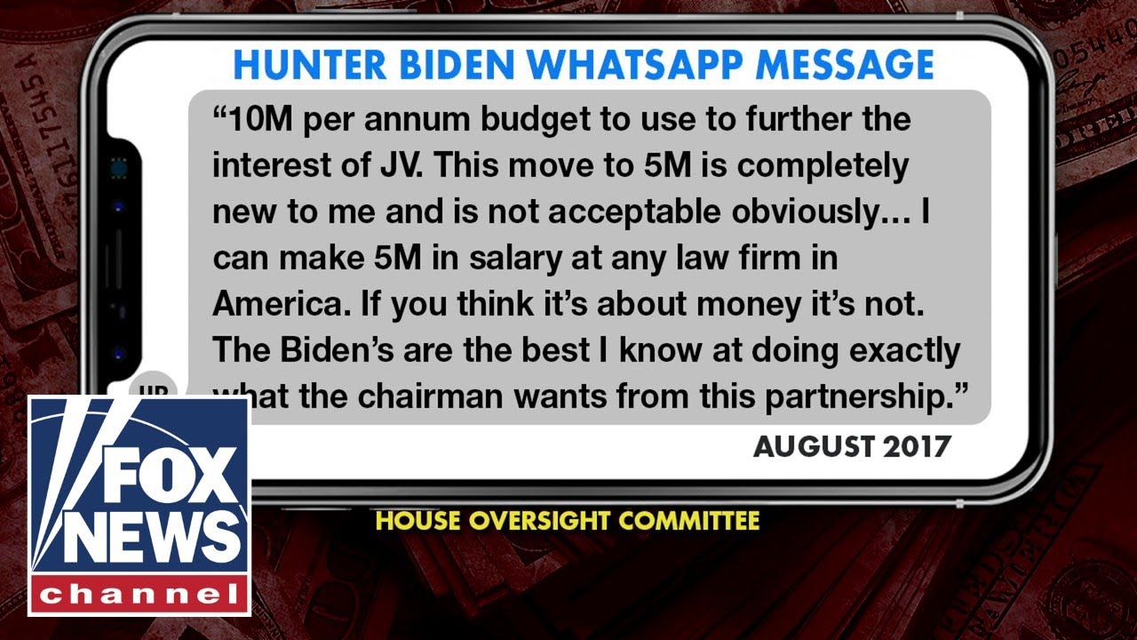 'Damning' new Hunter Biden WhatsApp message shows him demanding $10 ...