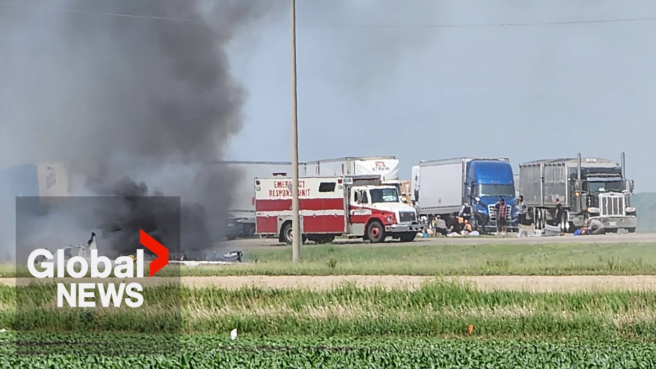Manitoba crash: At least 15 dead after semi truck, passenger bus ...
