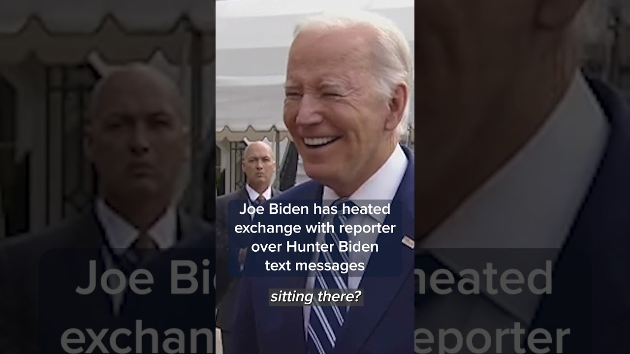 Joe Biden has heated exchange with reporter over Hunter Biden text ...