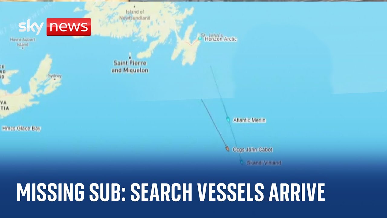 Missing Sub: Marine traffic map shows rescue boats arriving - The ...