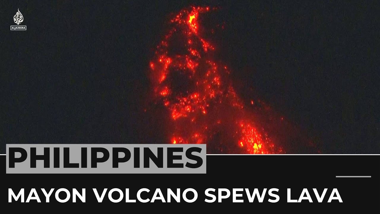 Philippines volcano: Thousands flee homes as Mayon spews lava - The ...