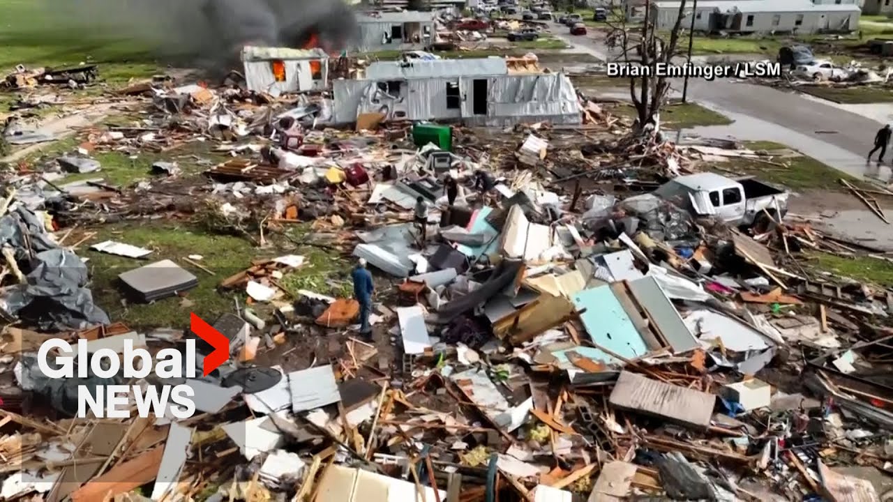 Texas tornado: Drone video shows trail of destruction in Perryton - The ...