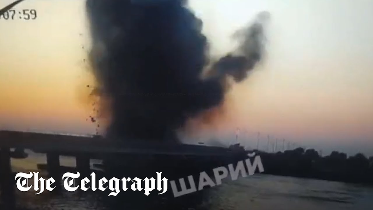 Ukraine war: New footage shows moment missile hits Chongar Bridge - The ...