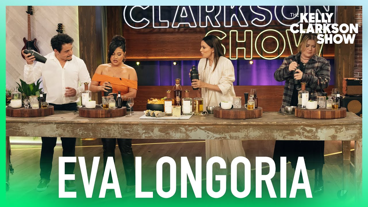 Eva Longoria & Kelly Clarkson Make 'Flamin' Hot' Spicy Margaritas - The ...