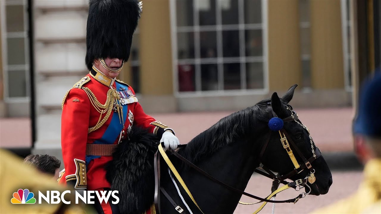 King Charles rides on horseback in first ‘Trooping the Colour’ parade ...