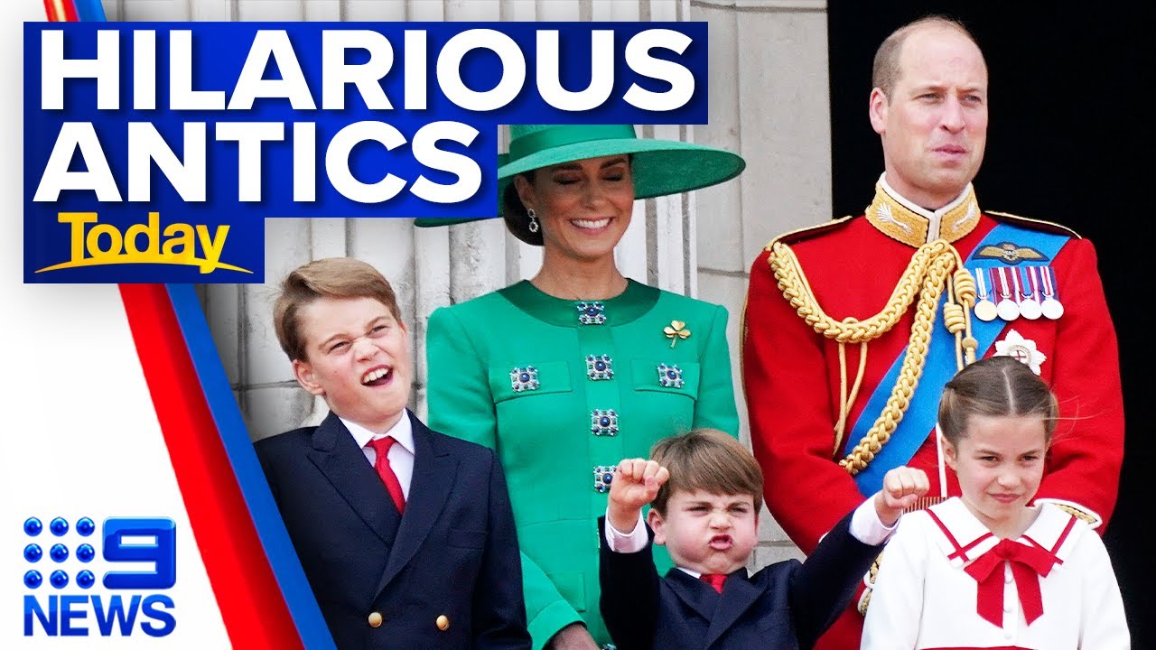 Prince Louis’ cheeky antics steals show at Trooping the Colour | 9 News ...