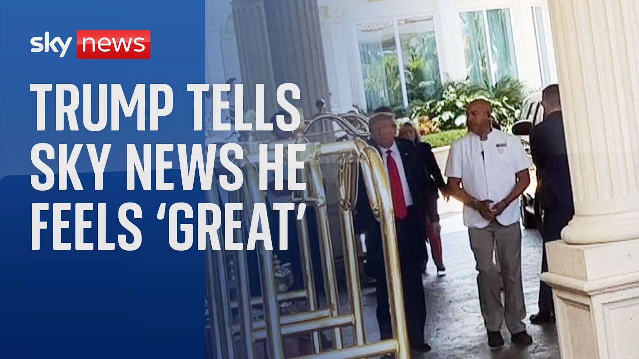 EXCLUSIVE: Trump tells Sky News he feels 'great' ahead of arraignment ...