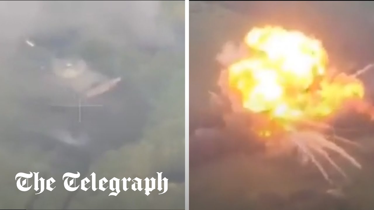 Russian-controlled tank laden with bombs explodes near Ukrainian ...