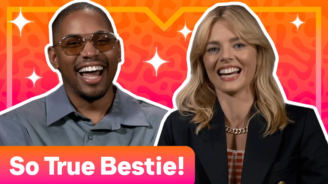 Samara Weaving & Kelvin Harrison Jr. Play A Game of So True Bestie ...
