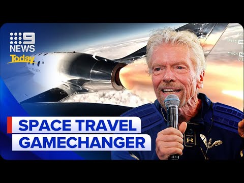 Virgin Galactic launches first commercial space flight | 9 News ...