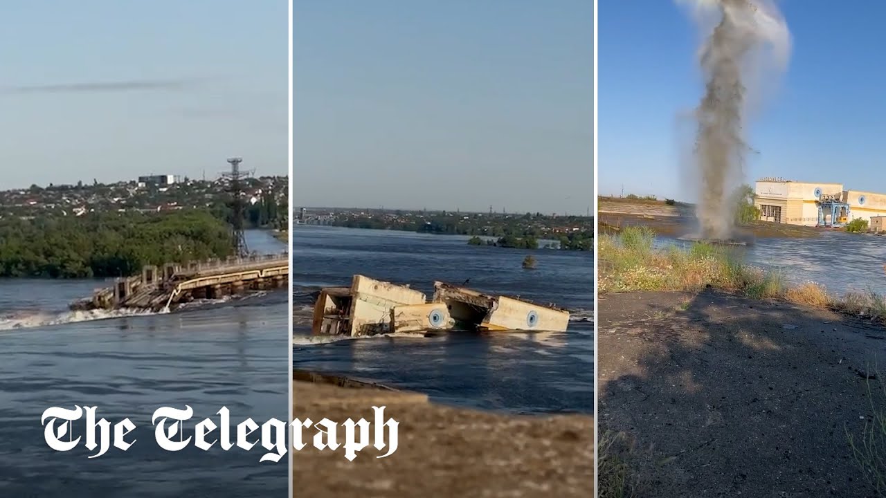 Kherson dam destroyed triggering flooding for Ukrainian and Russian ...