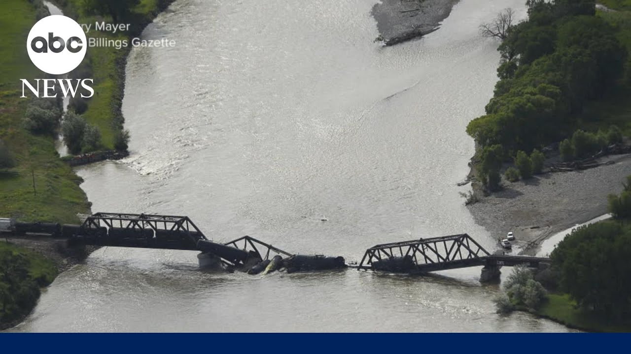 Train plunges into Yellowstone River after bridge collapse - The Global ...