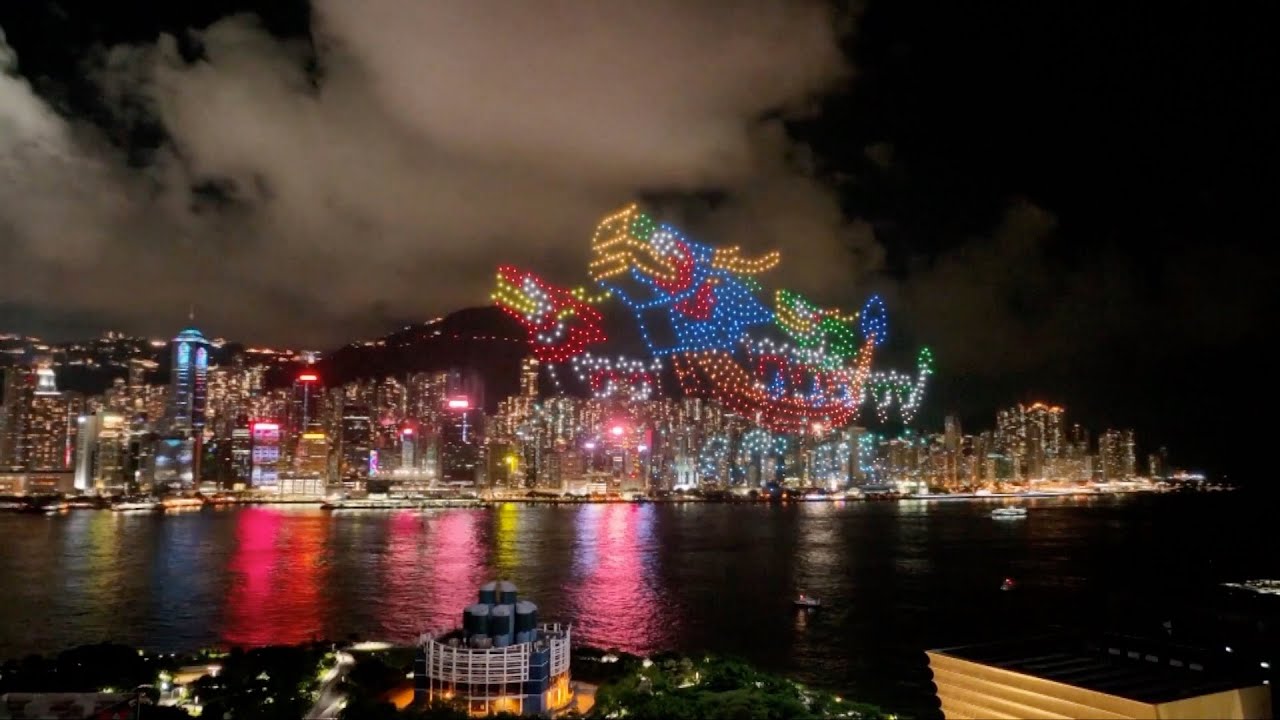 Over 1,000 drones stage light show in HKSAR to celebrate Dragon Boat ...