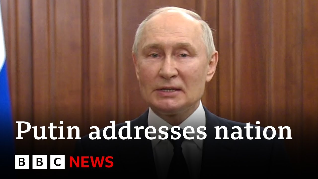 Vladimir Putin gives TV address following Wagner mutiny - BBC News ...