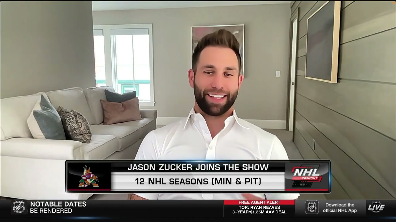 Jason Zucker joins NHL Tonight to talk deal with Coyotes - The Global ...