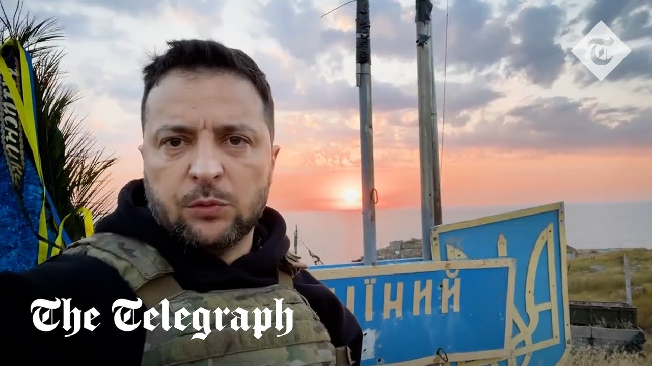 Ukrainian President Volodymyr Zelensky visits Snake Island to mark 500 ...