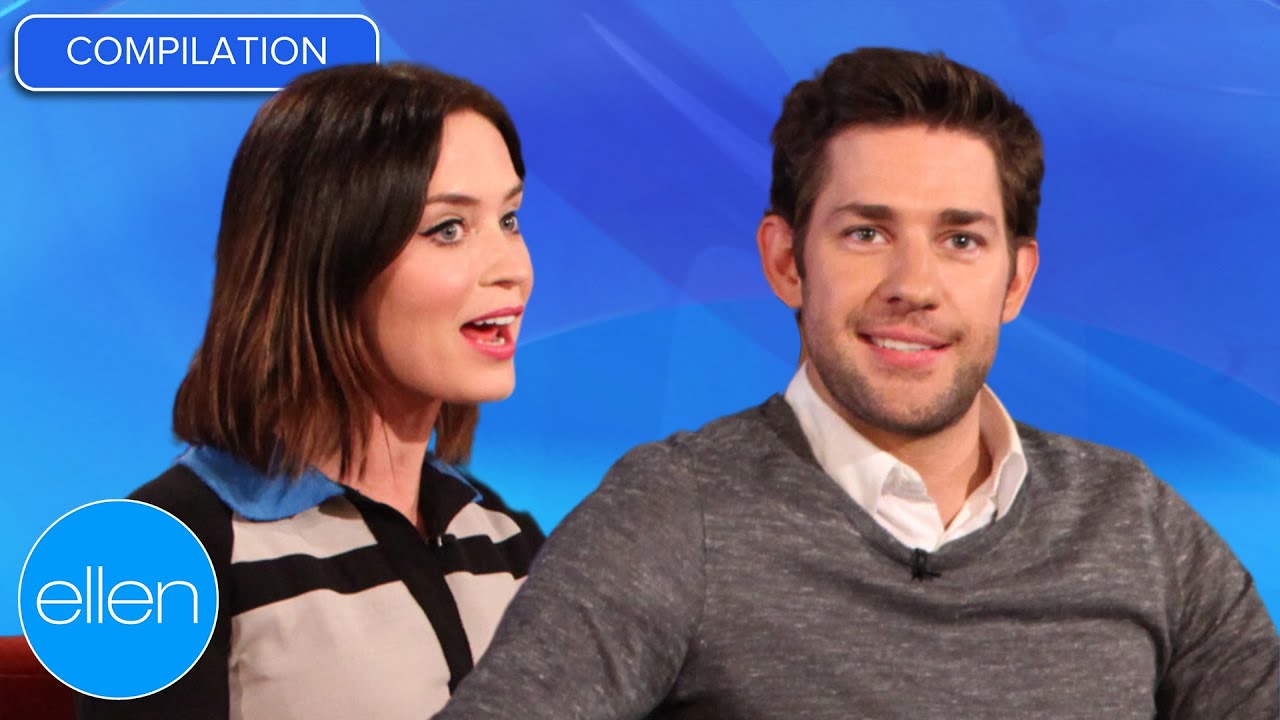 John Krasinski and Emily Blunt Talking About Each Other on The Ellen ...