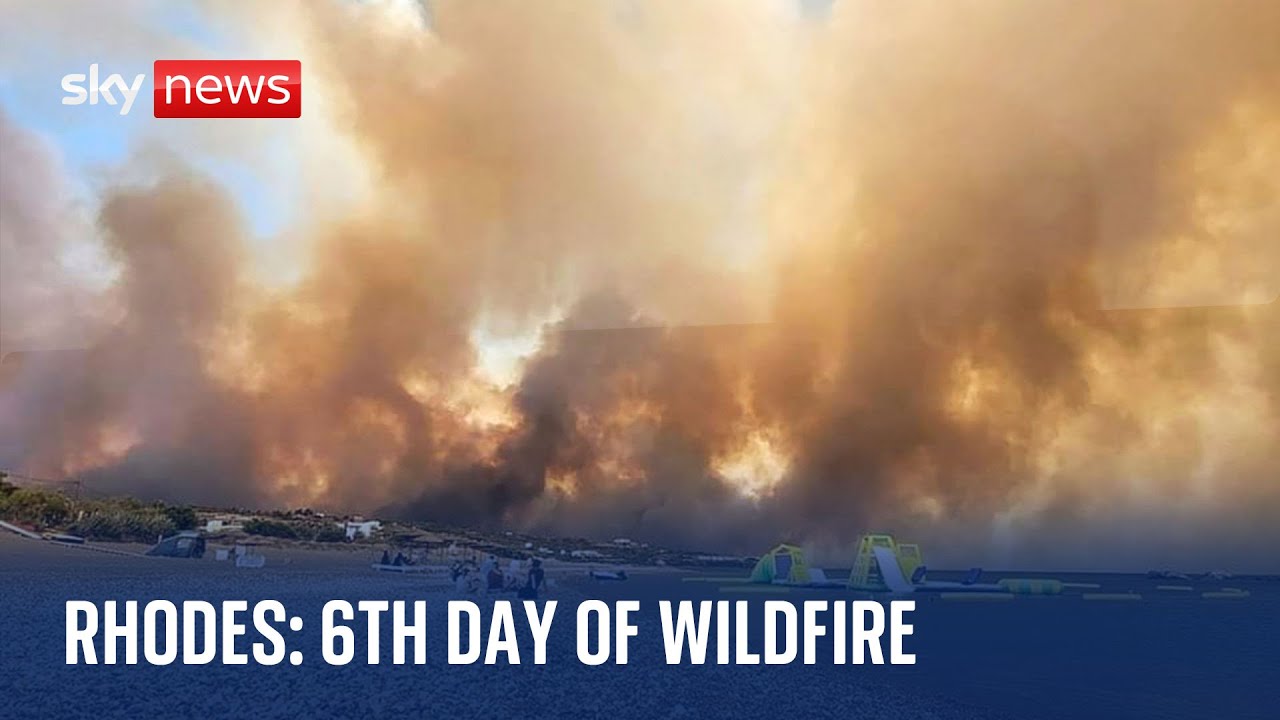 Rhodes Wildfires: Situation expected to get worse in 45C heat ...
