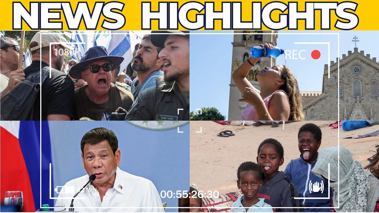 US heatwave - Israel protests - Red sea rescue mission - Sudan fighting ...