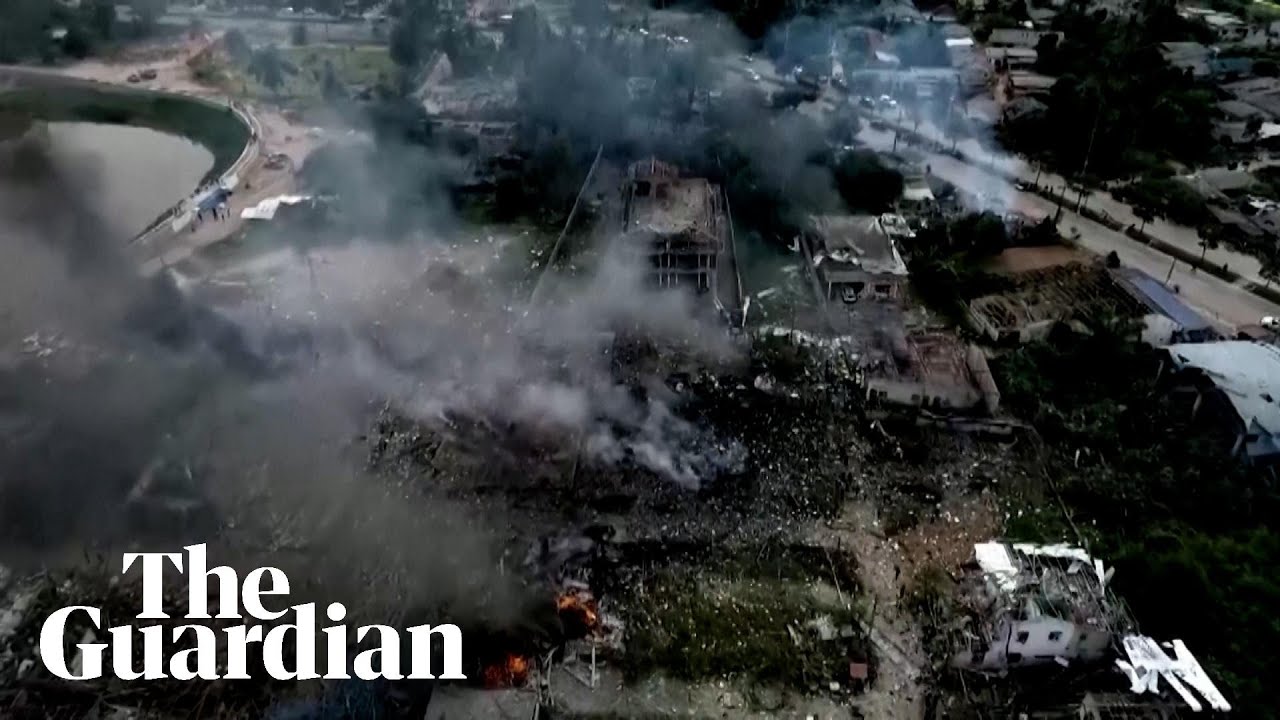 Drone footage shows destruction caused by deadly firecracker warehouse ...