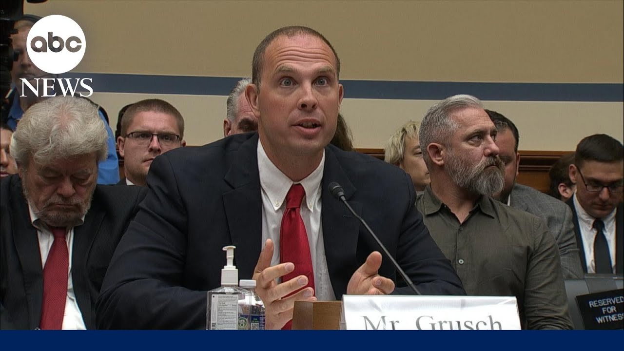Former US intelligence official David Grusch gives opening statement in ...