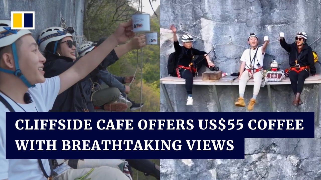 A cuppa on a cliff: Cafe in China offers coffee with a breathtaking ...