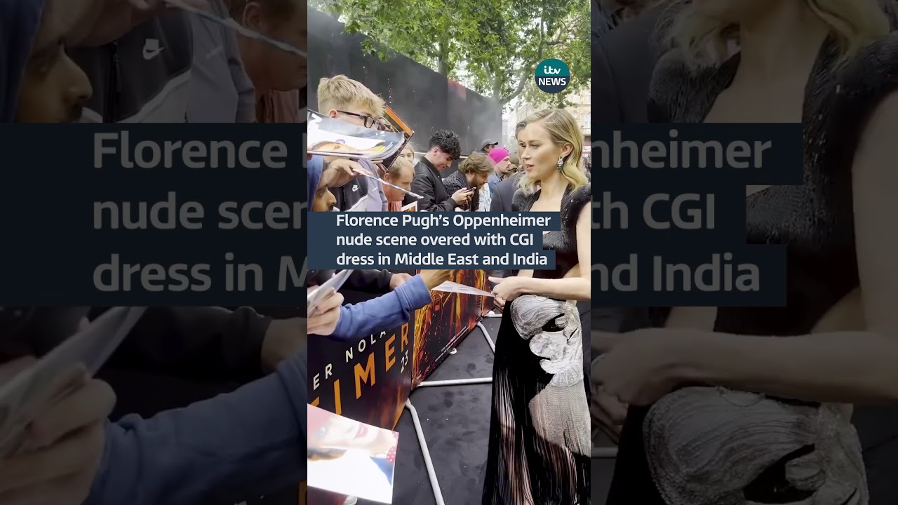 Florence Pugh’s #oppenheimer nude scene covered with CGI dress in ...