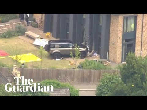 Aftermath of a Land Rover crash into a primary school in south London ...
