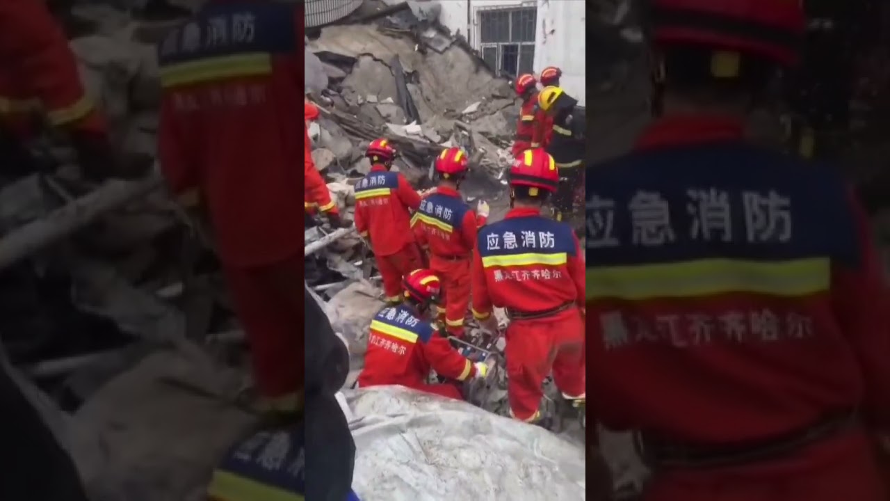Aftermath of school gym collapse in China - The Global Herald