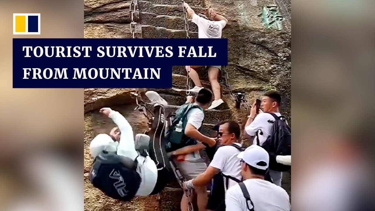 Chinese tourist survives fall from steep mountain steps - The Global Herald