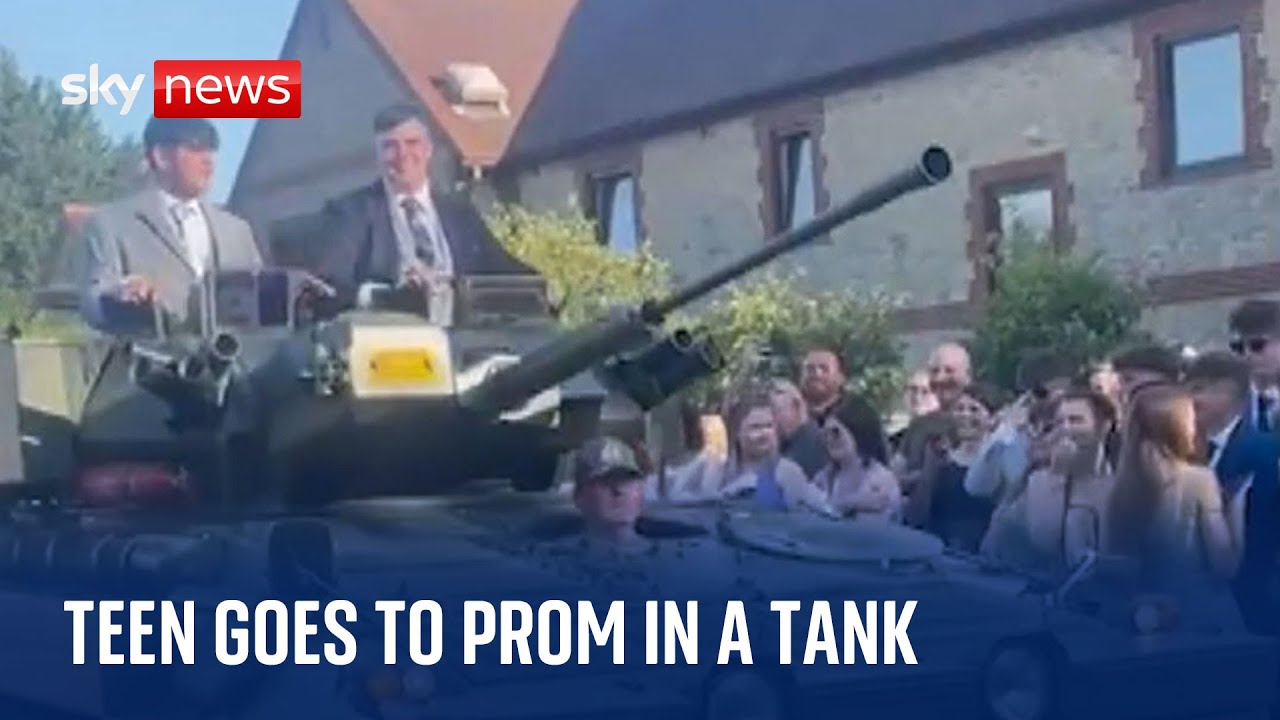 Teenager arrives at school prom in a tank - The Global Herald