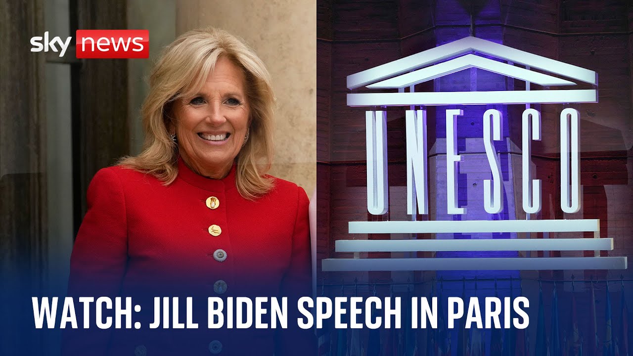 Watch live: US First Lady Jill Biden delivers speech with UNESCO chief ...