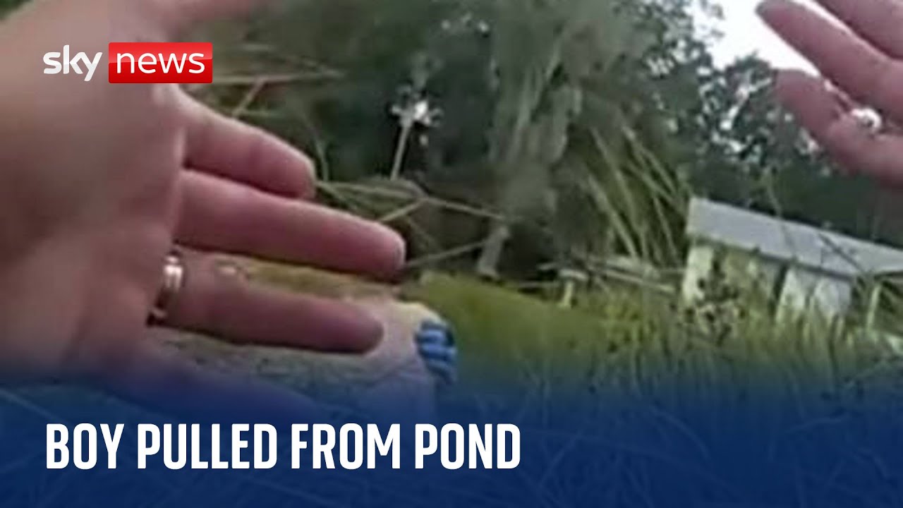 Young boy pulled from pond after being 'kept afloat' by plants - The ...
