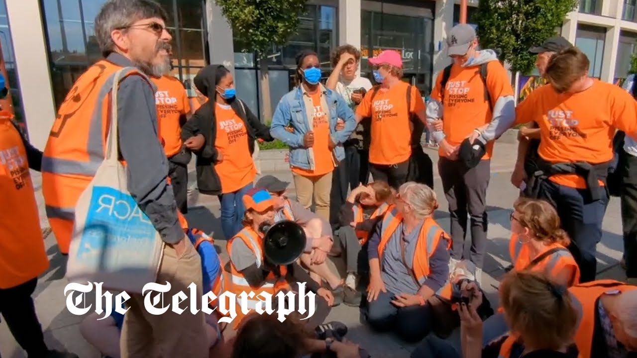 ‘Just Stop P-ing Everyone Off’ counter-protesters surround Just Stop ...